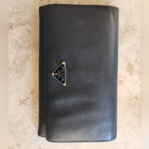 Prada | Bags | Authentic Prada Saffiano Wallet Large | Poshmark